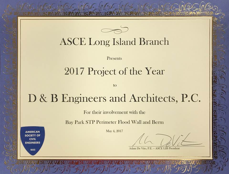 ASCE Presents D&B With the 2017 Project of the Year Award | D&B ...